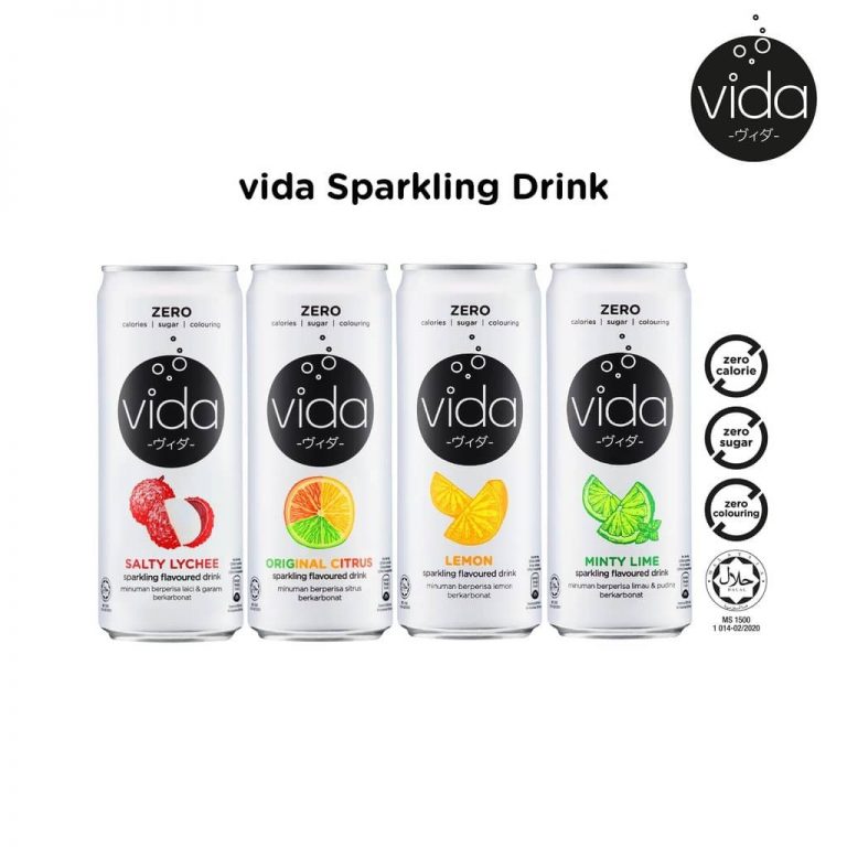 Buy Vida Zero Sparking Drink 325ml Online in Malaysia | Luen Heng F&B